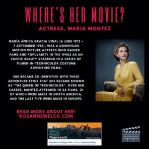 Where’s Her Movie? Actress, Maria Montez – 12 in a series – On ...